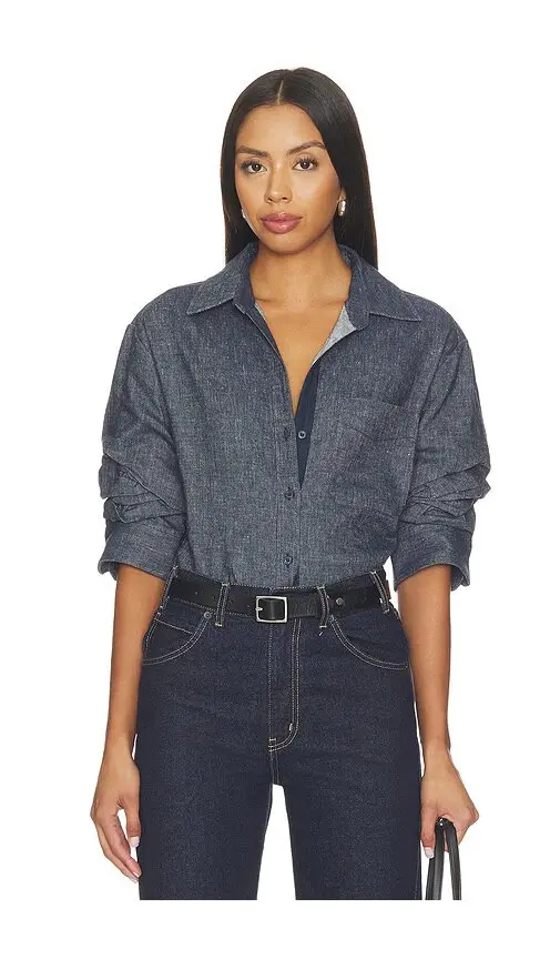 Brochu Walker Pia Denim Shirt In Blue - Indigo
