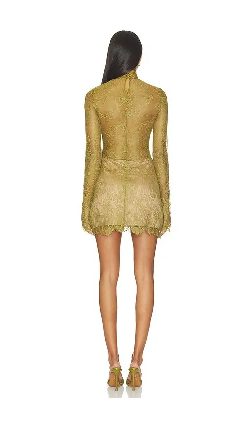 Retrofete Gilana Lace Dress In Yellow - Basil