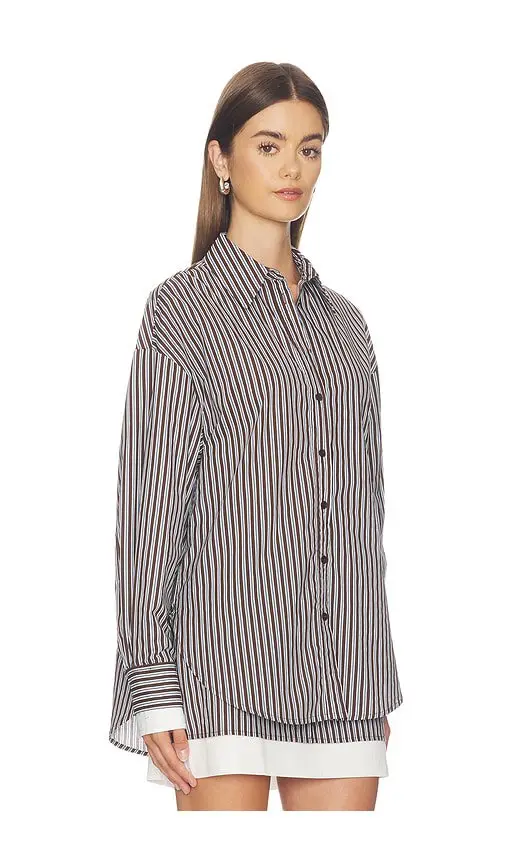 Line & Dot X Chandler Shirt In Brown