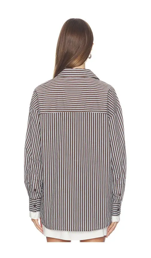 Line & Dot X Chandler Shirt In Brown