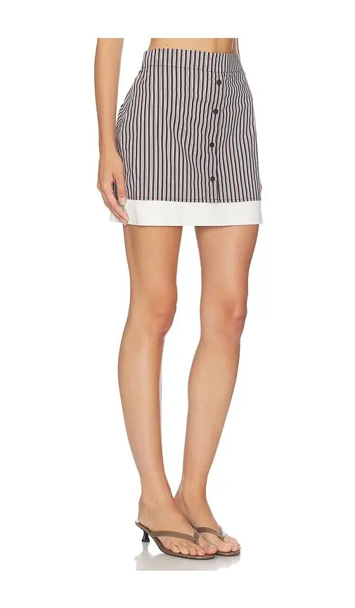 Line & Dot X Chandler Skirt In Brown
