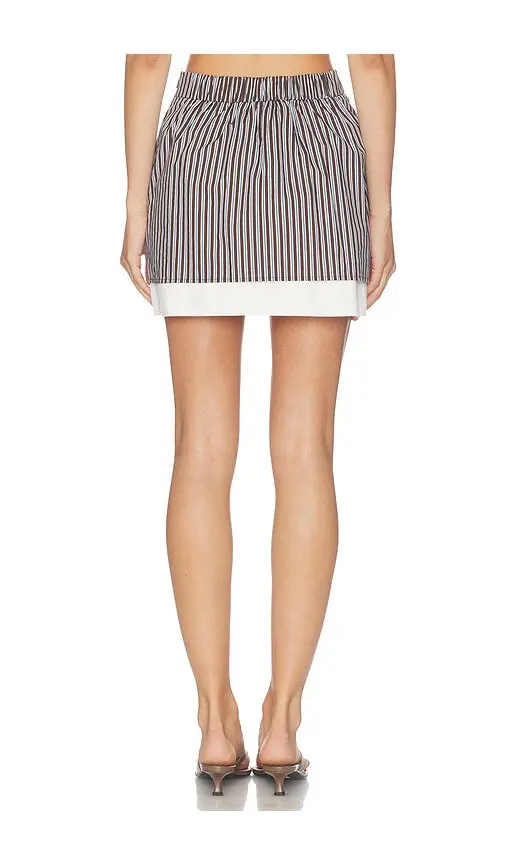 Line & Dot X Chandler Skirt In Brown