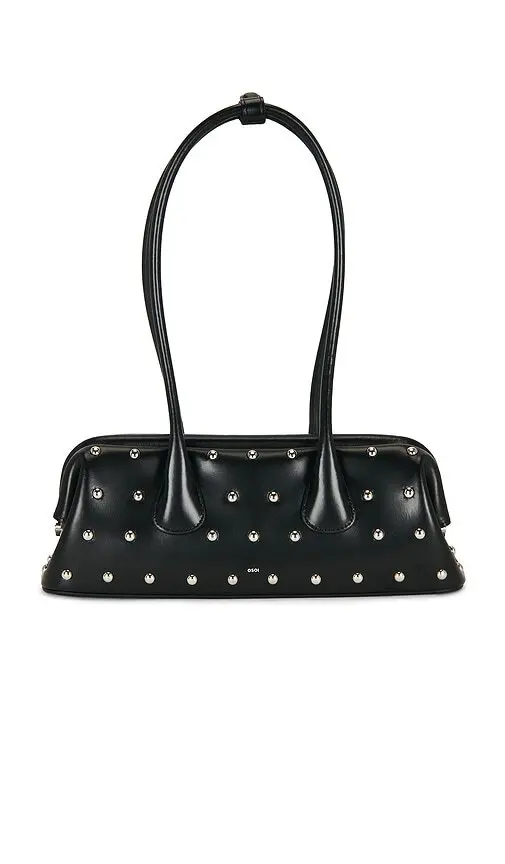 OSOI Boat Wide Mini Shoulder Bag In Black - Black Stud