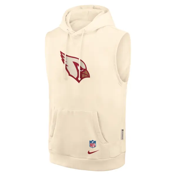 Nike Arizona Cardinals Rivalries Collection Sideline Dri-fit Nfl Sleeveless Pullover Hoodie - Brown