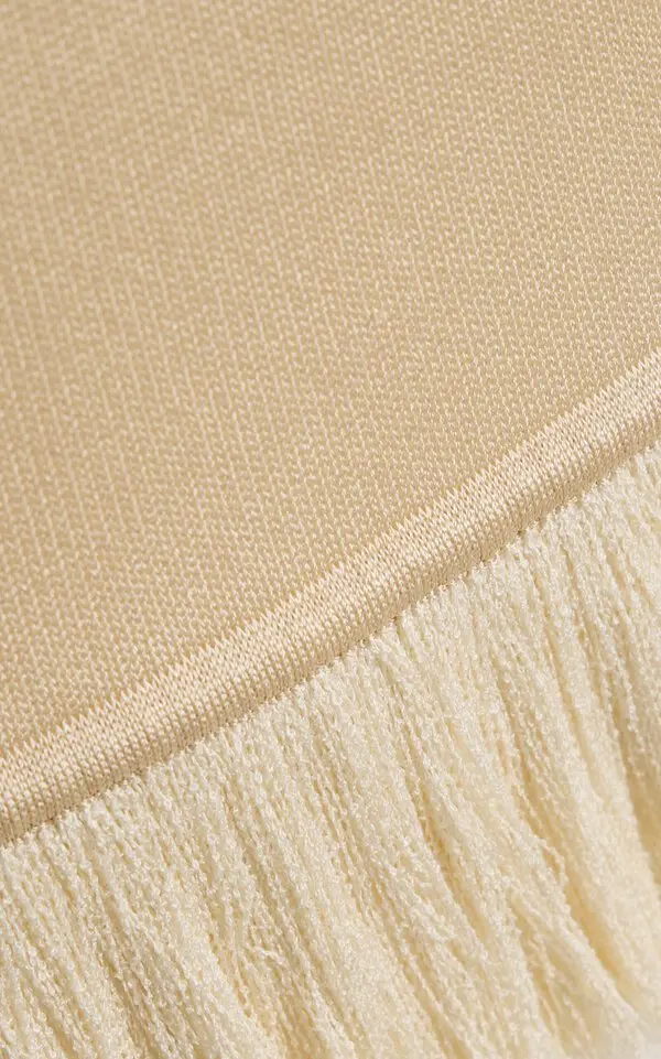 Bottega Veneta Fringed Silk Midi Skirt
