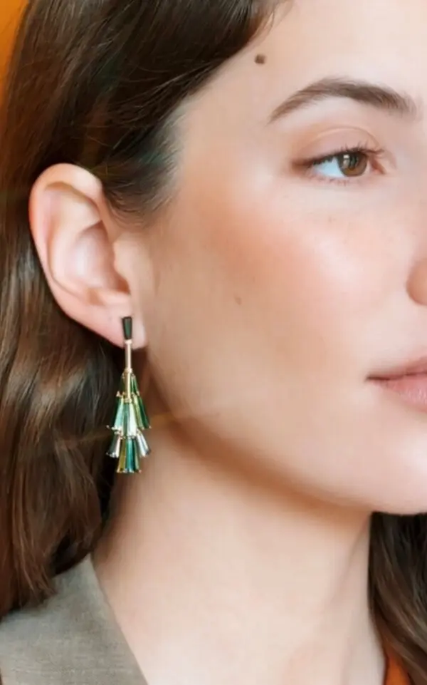 Nak Armstrong Broomstick Tasseled Tourmaline Earrings
