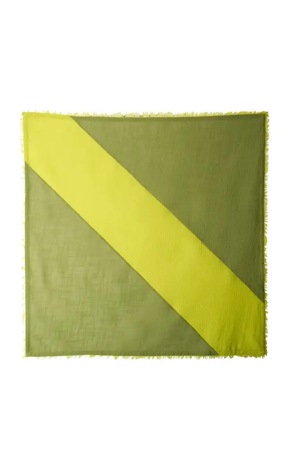 Staud Sonya Cotton Scarf - Green