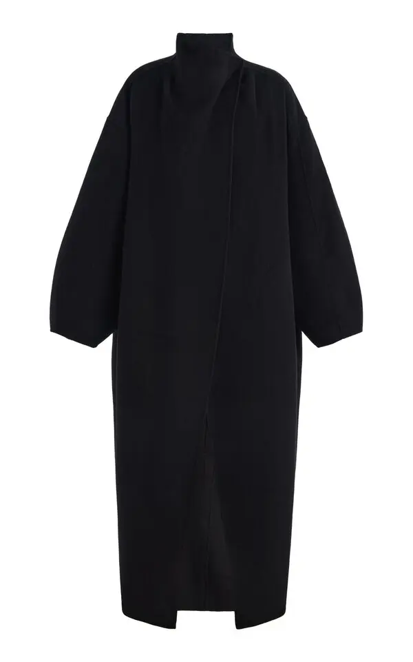 THE FRANKIE SHOP Leroy Funnel-neck Wool-blend Coat