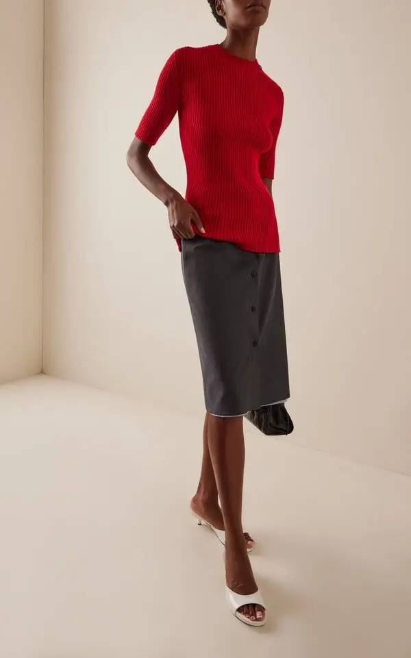 Prada Ribbed Wool Top