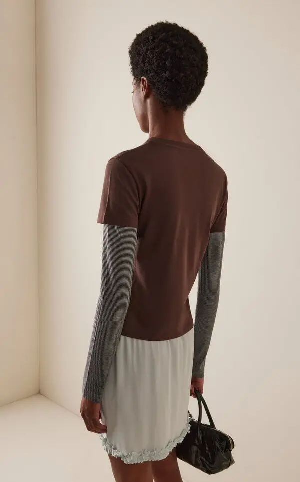 Miu Miu Layered Jersey Top
