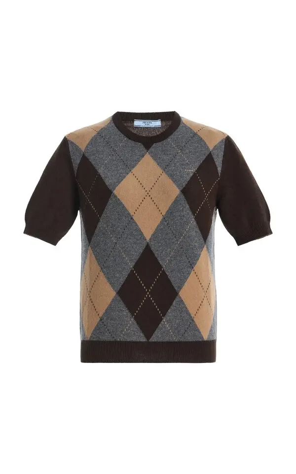Prada Argyle Cashmere Top