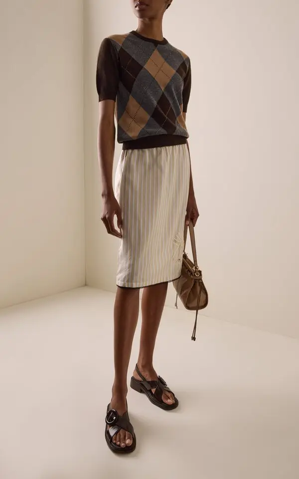 Prada Argyle Cashmere Top