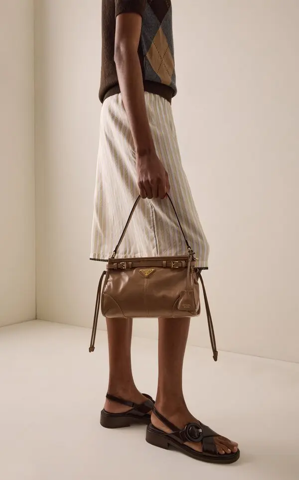 Prada Bonnie Leather Top Handle Bag