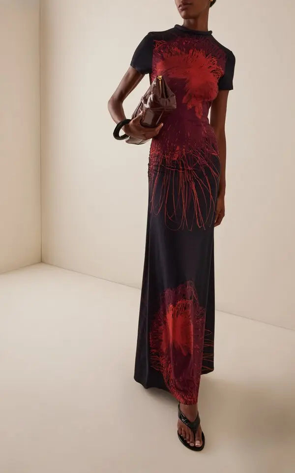 Silvia Tcherassi Exclusive Gabbice Jersey Maxi Dress