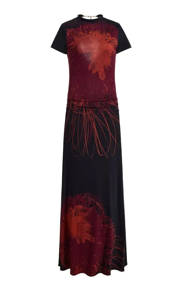 Silvia Tcherassi Exclusive Gabbice Jersey Maxi Dress - Multi