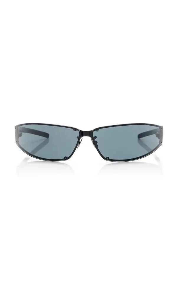 Saint Laurent Rimless Racer-frame Metal Sunglasses