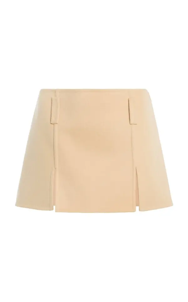 Miu Miu Cashmere-wool Mini Skirt - Neutral