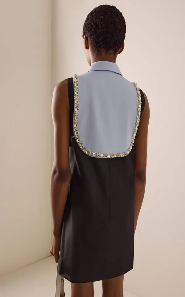 Prada Embellished Silk Mini Dress