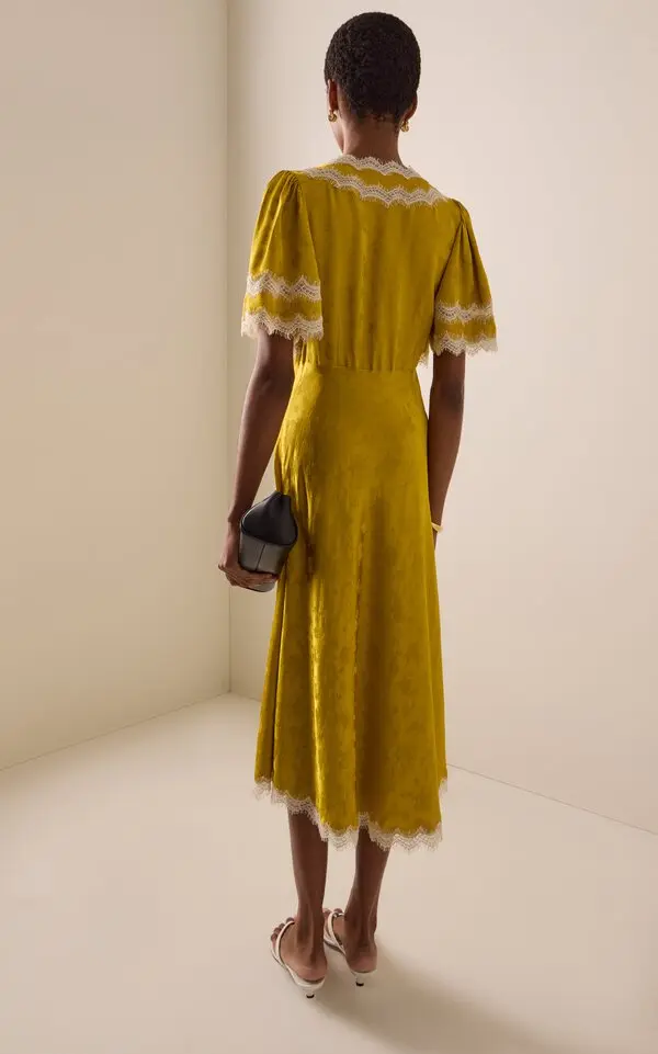 Sea Shay Jacquard Midi Cape Dress
