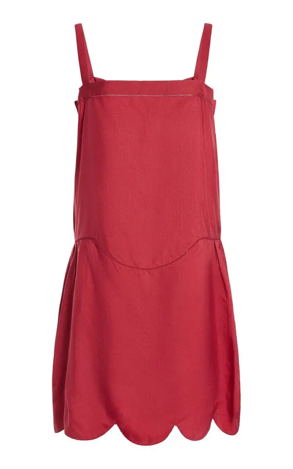 Miu Miu Embroidered Silk Mini Dress