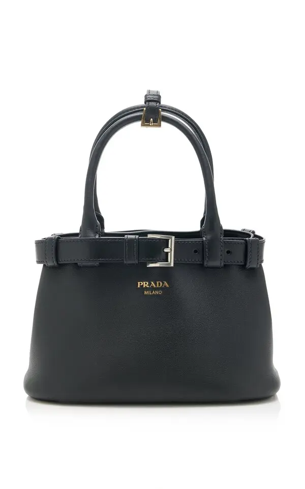 Prada Buckled Leather Top Handle Bag
