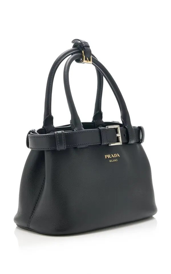 Prada Buckled Leather Top Handle Bag