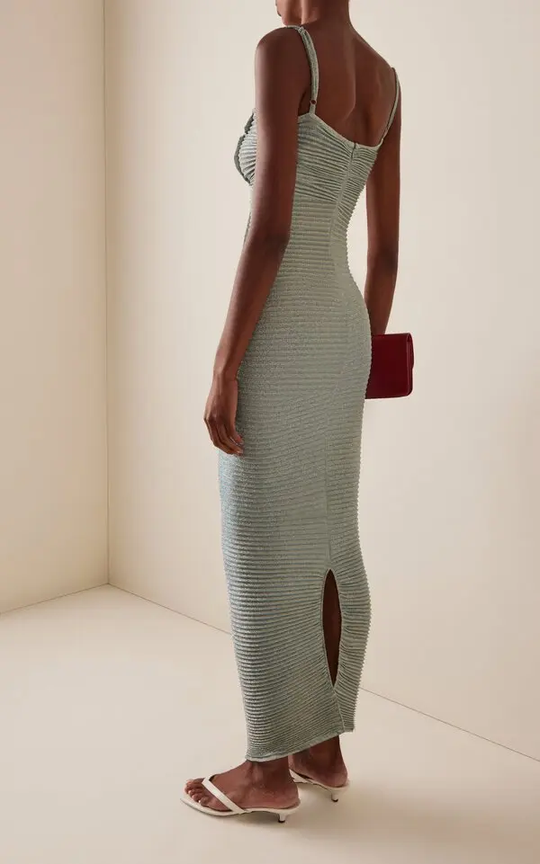 GEORGIA HARDINGE Edge Metallic Knit Maxi Dress