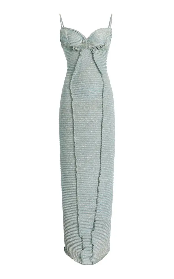 GEORGIA HARDINGE Edge Metallic Knit Maxi Dress