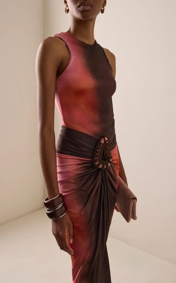 Silvia Tcherassi Exclusive Leni Jersey Maxi Dress