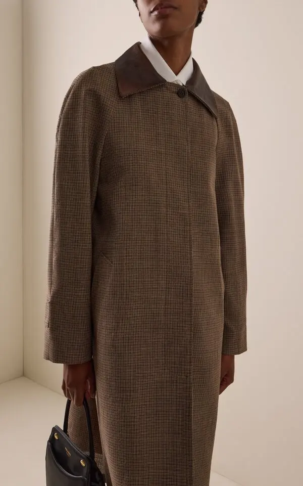 Prada Houndstooth Wool Coat