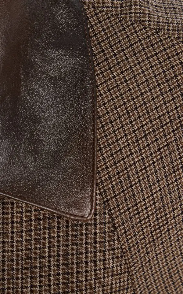 Prada Houndstooth Wool Coat