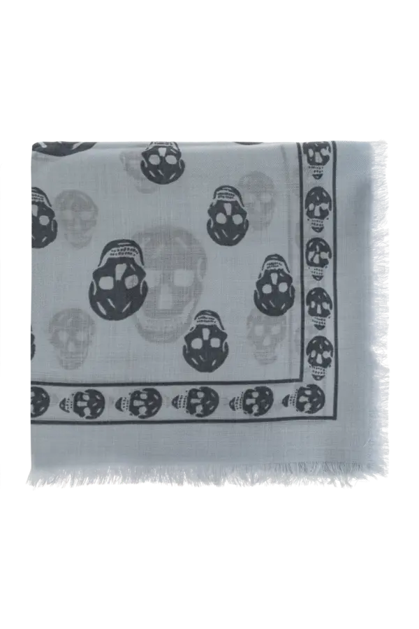 Alexander McQueen Wool Scarf With Raw Edge