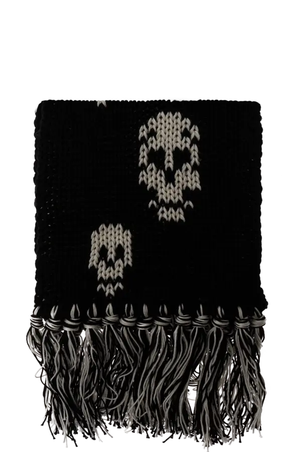 Alexander McQueen Cotton Scarf With A Distinctive Skull Motif