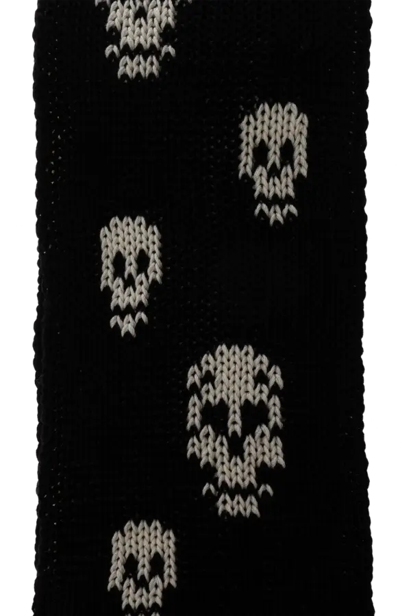 Alexander McQueen Cotton Scarf With A Distinctive Skull Motif