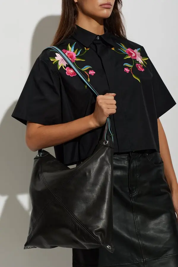 Kenzo Leather Bag With Logo