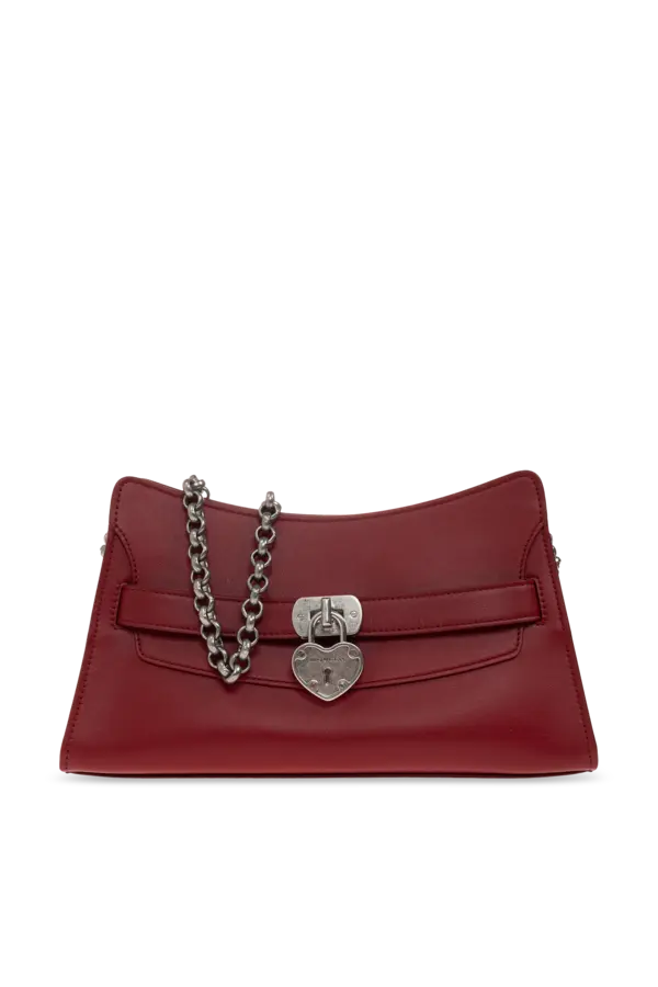 Alexander McQueen Leather Bag ‘locke Shoulder Mini - Red