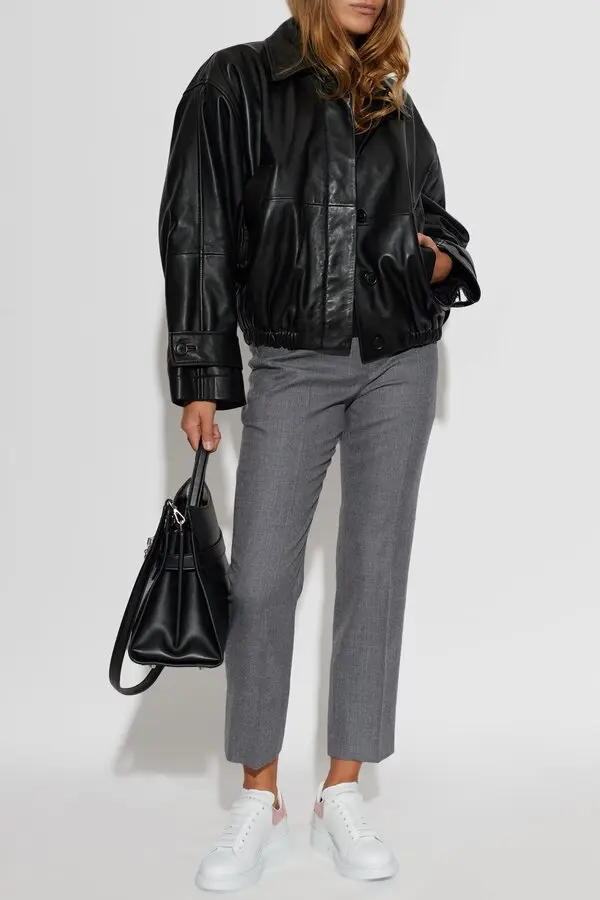 Alexander McQueen Leather Shoes With Logo