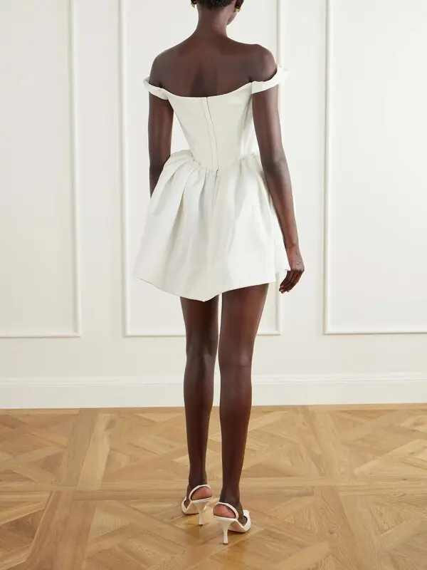 VIVIENNE WESTWOOD Bagatelle Off-the-shoulder Gathered Faille Mini Dress