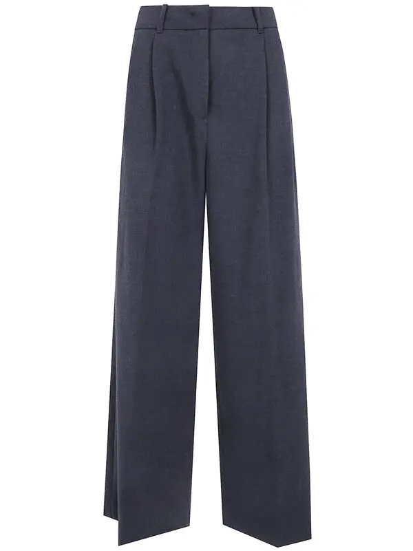 DUNST Wide Trousers Double Pleated Wide Slacks