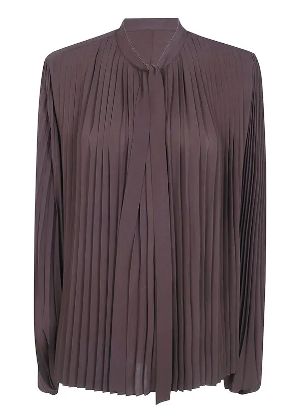 TOM FORD Shirt Lavalliere "viscose Crepe De Chine Sunray Plisse - Green