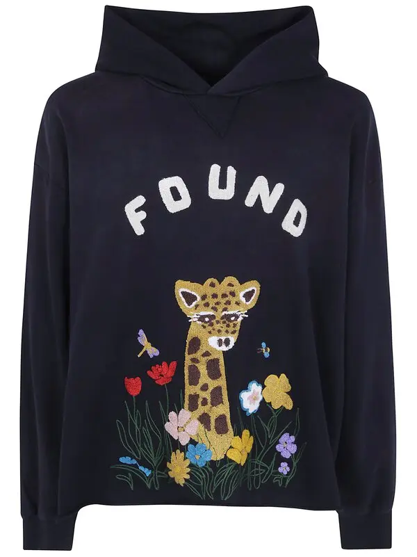 FOUND Hoodie "embroidered Wildlife