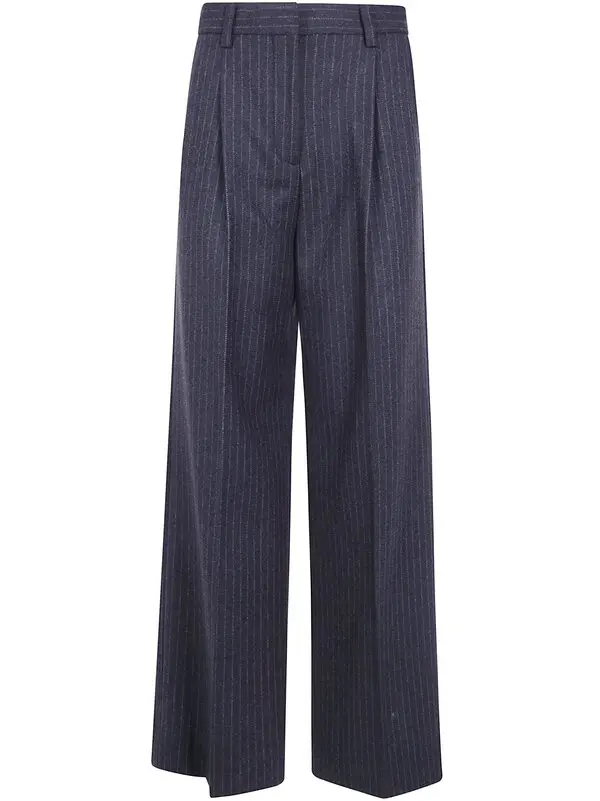 Filippa K Pinstripe Flannel Pants "darcey - Gray