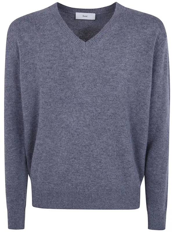 DUNST Sweater V-neck "unisex Cashmere V-neck Sweater