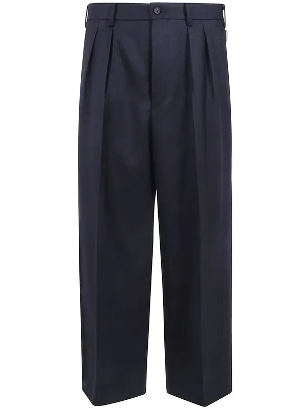 Comme Des Garçons Trousers Double Pleated "double Pinces Wool Cl - Black