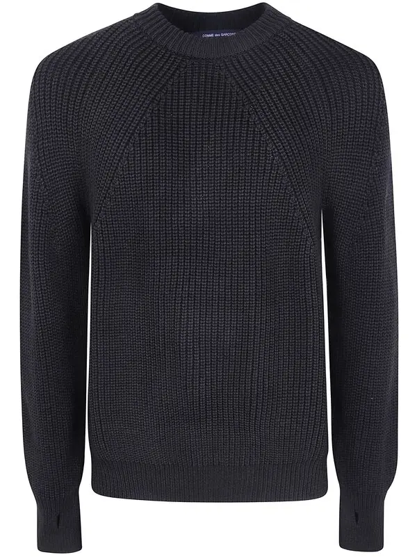 Comme Des Garçons Sweater Heavy Wool "bicolor Heavy Wool Round N