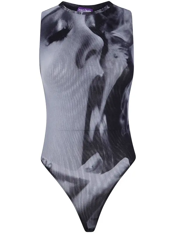 JEAN PAUL GAULTIER Tank Top Mesh "smoking - Black