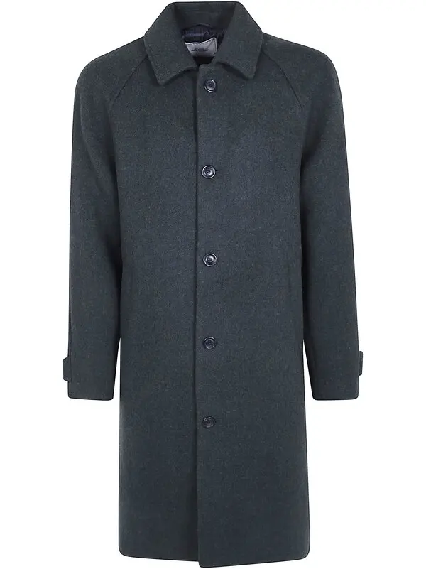 LES DEUX Coat Solid Wool "solid Wool Coat - Green