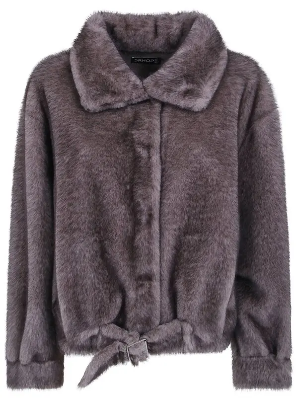 DRHOPE Faux Fur Jacket Wo Fake Fur Jacket