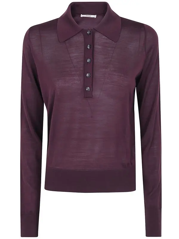 NUUR Long Sleeve Polo Neck Sweater