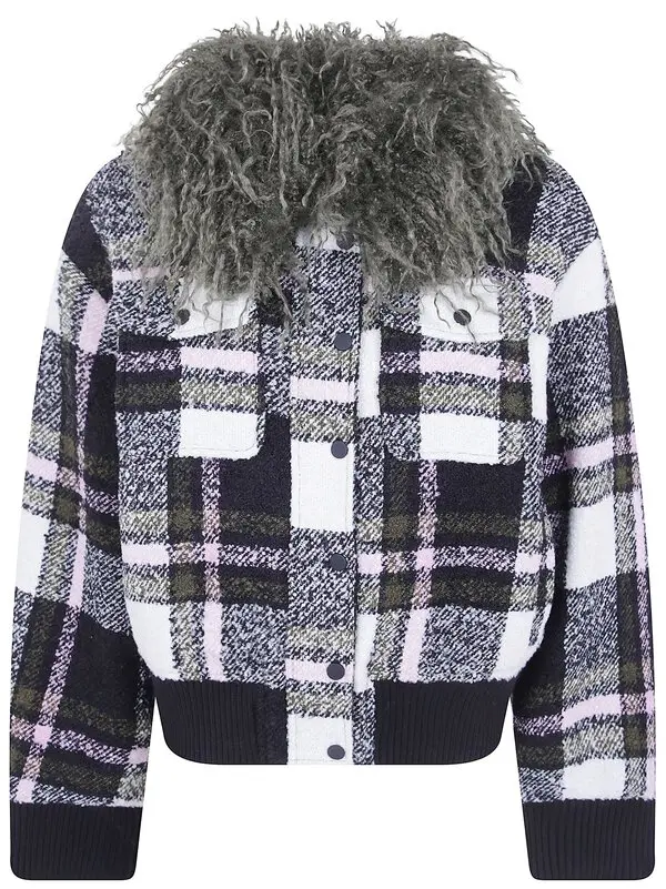 Essentiel Antwerp Bomber Jacket Faux Fur Collar "kpop